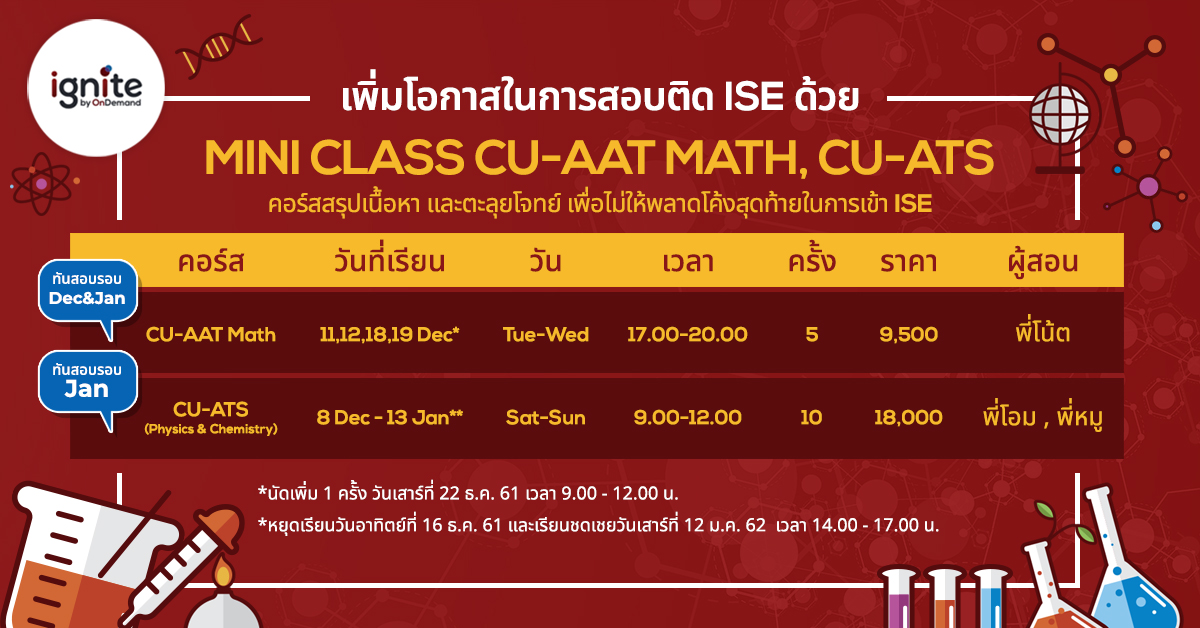 เปรียบเทียบโจทย์ SAT Subject Test Chemistry VS CU-ATS (Chemistry ...