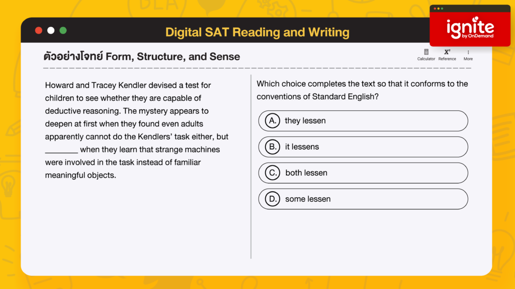 สรุปแนวข้อสอบ Digital SAT 2023 ทั้ง 2 Parts Math and Reading&Writing - Ignite by OnDemand