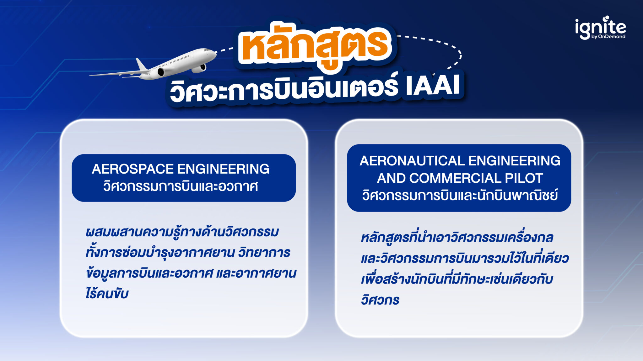 IAAI คณะวิศวะการบินอินเตอร์ ลาดกระบัง เรียนอะไรบ้าง? - Ignite by OnDemand