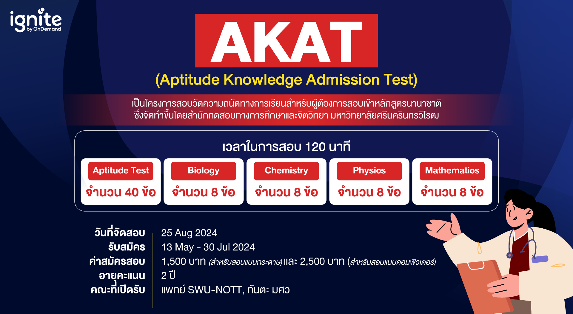 อัปเดตล่าสุด! แพทย์รอบพอร์ต TCAS68 ต้องใช้คะแนนอะไรบ้าง? - Ignite by ...