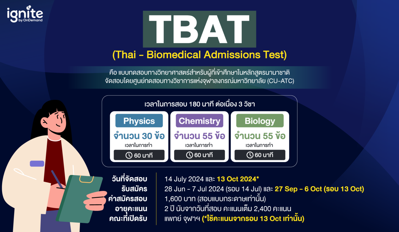 อัปเดตล่าสุด! แพทย์รอบพอร์ต TCAS68 ต้องใช้คะแนนอะไรบ้าง? - Ignite by OnDemand